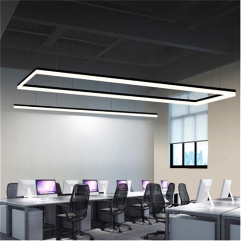 D0077 Office chandelier led strip light Simple modern creative modeling ...